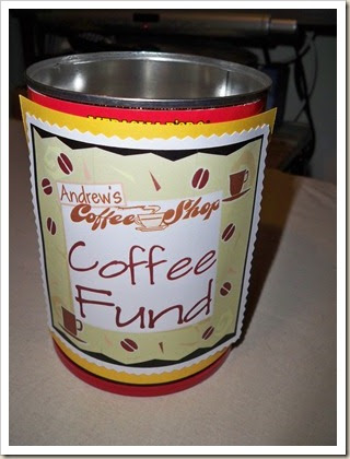 Hello Kirsti: Coffee Fund Jar for Andrew