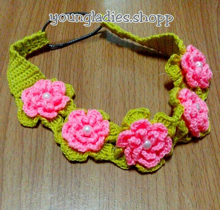 youngladieshome: Flower Crochet Headband