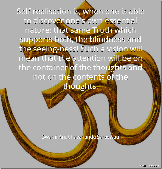 Self Realisation Quote - Vedanta by Manish Verma