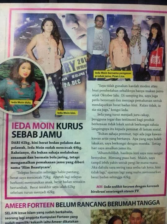 AdamMia Beauty World: Slimming Beauty Care Rahsia Ida Moin Kurus