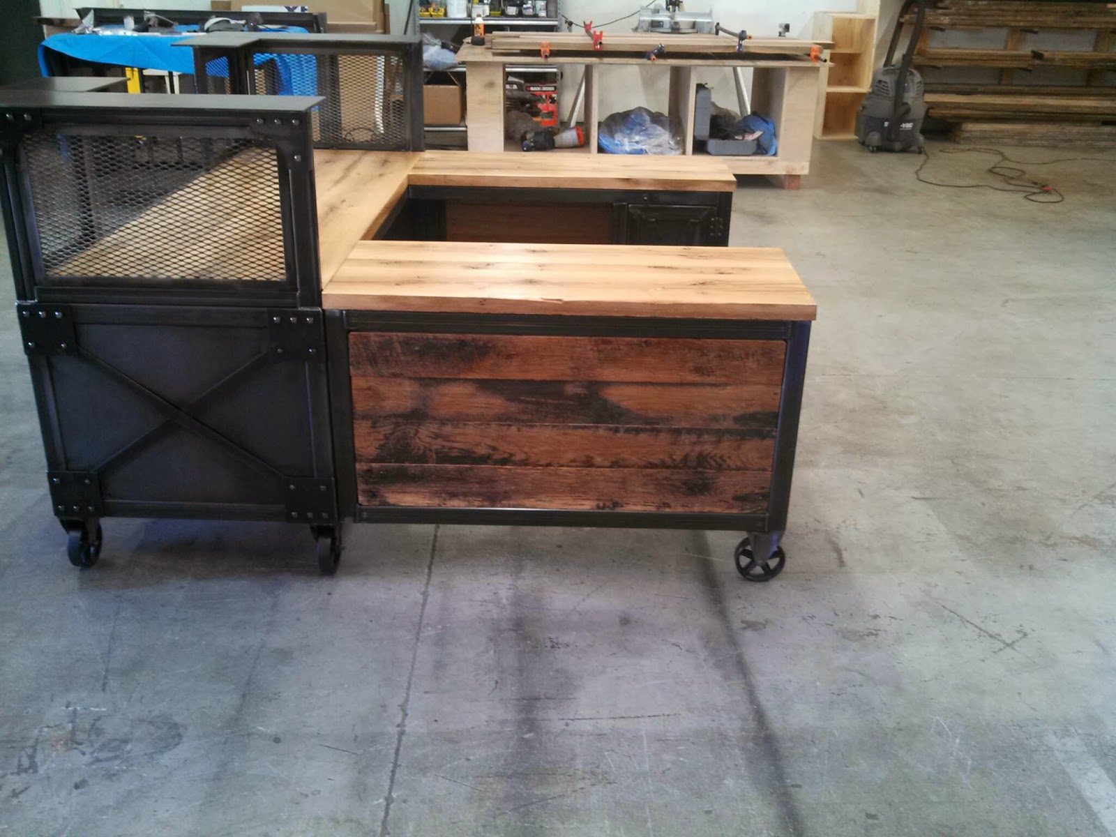 Real Industrial Edge Furniture llc: Industrial reception desk.
