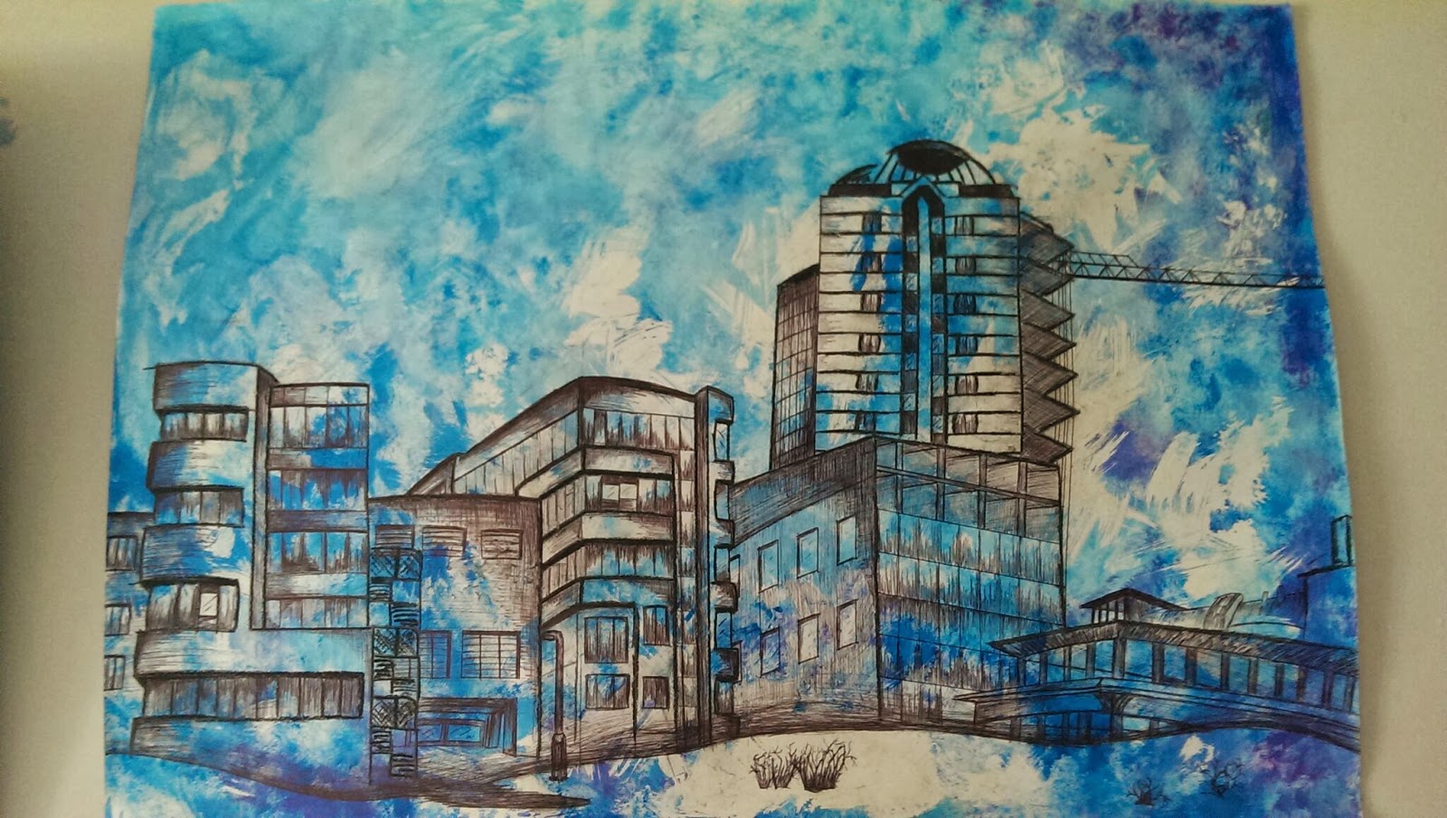 DJ Design: Buildings artwork(acrylic)