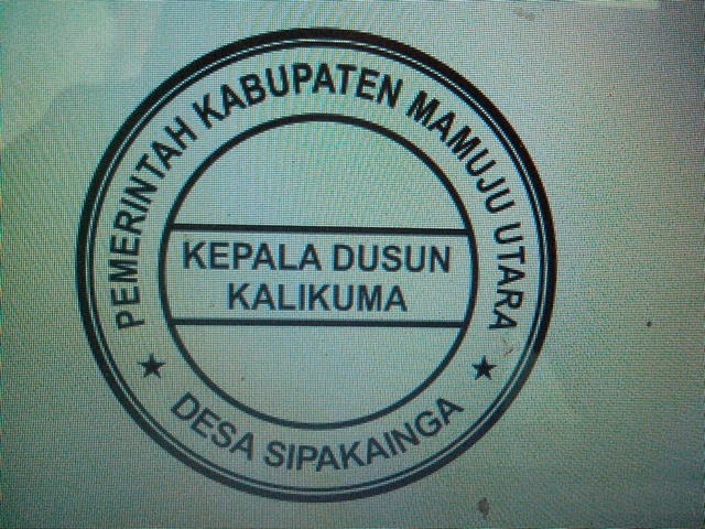 Rumah stempel: Contoh stempel kepala dusun kadus