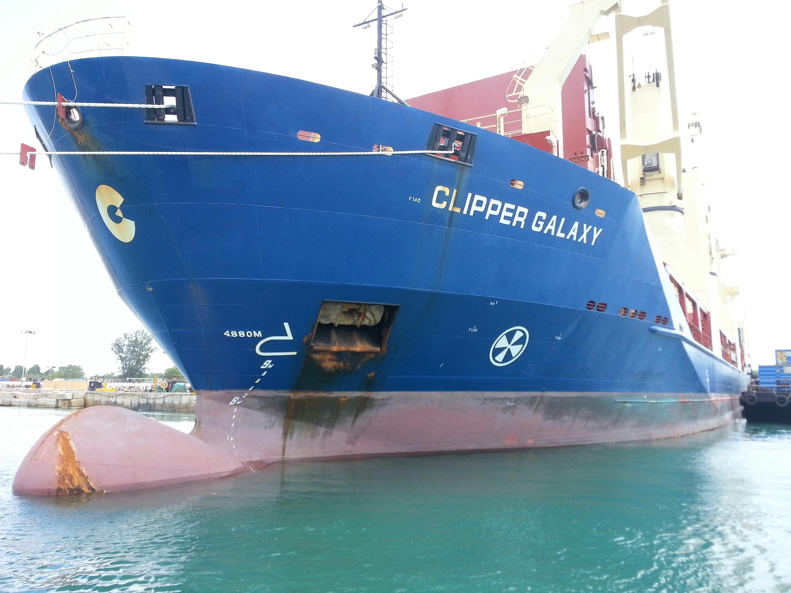 SINGATAC OFFSHORE CENTRE: MV "Clipper Galaxy" at SOC