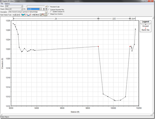Merge two cross sections hec ras - stagesubtitle