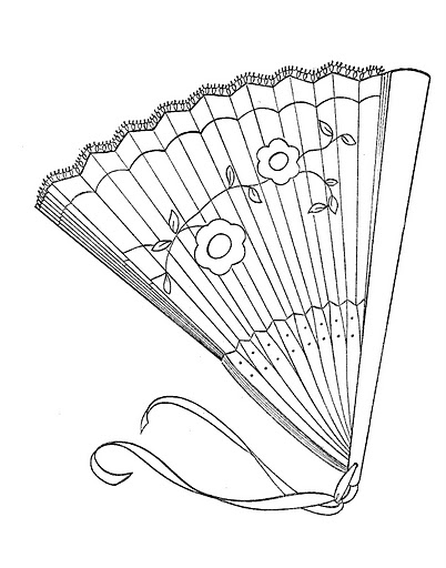 HAND FAN COLORING PAGES