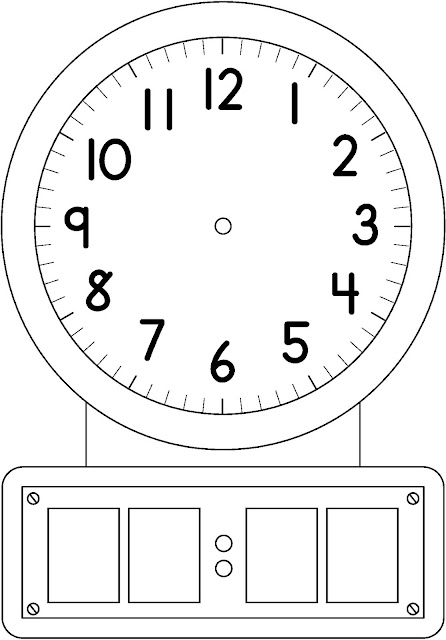 Dibujos de reloj para aprender la hora