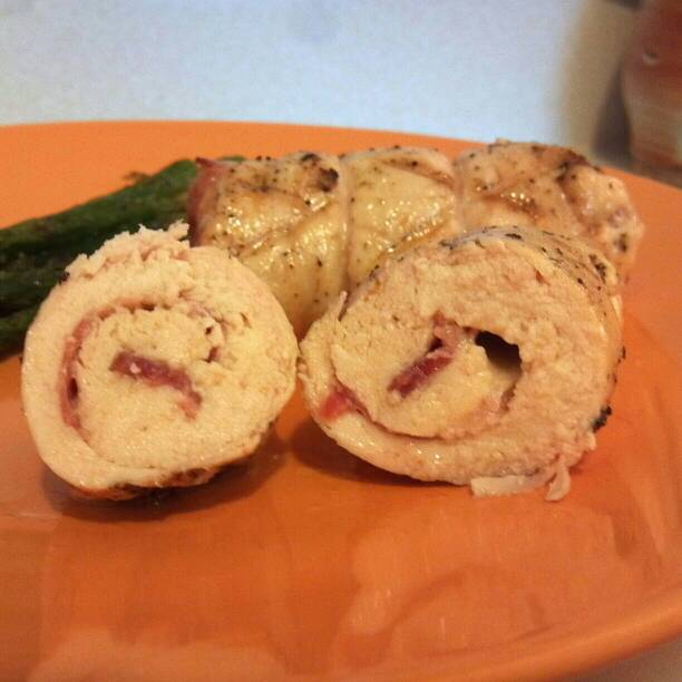 The Garlic Press: Chicken Breast Spirals with Capicola and Swiss