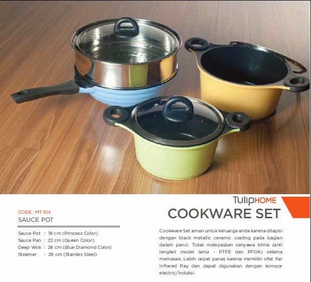 Wocare Twin Tulipware: COOKWARE SET TWIN TULIPWARE