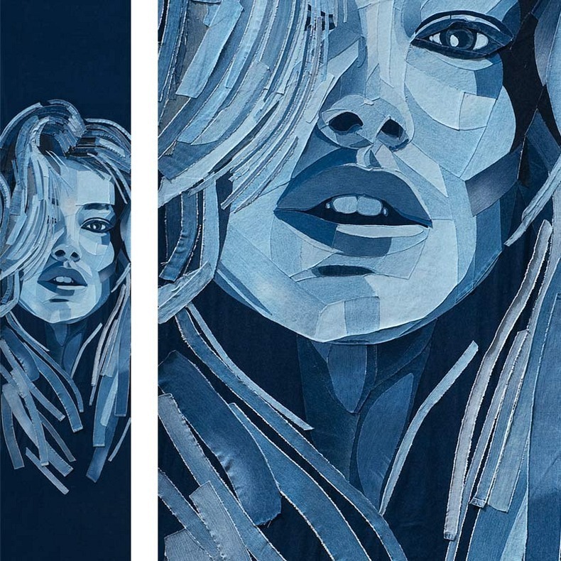 Impressive Artwork Made Out of Denim by Ian Berry | Amusing Planet
