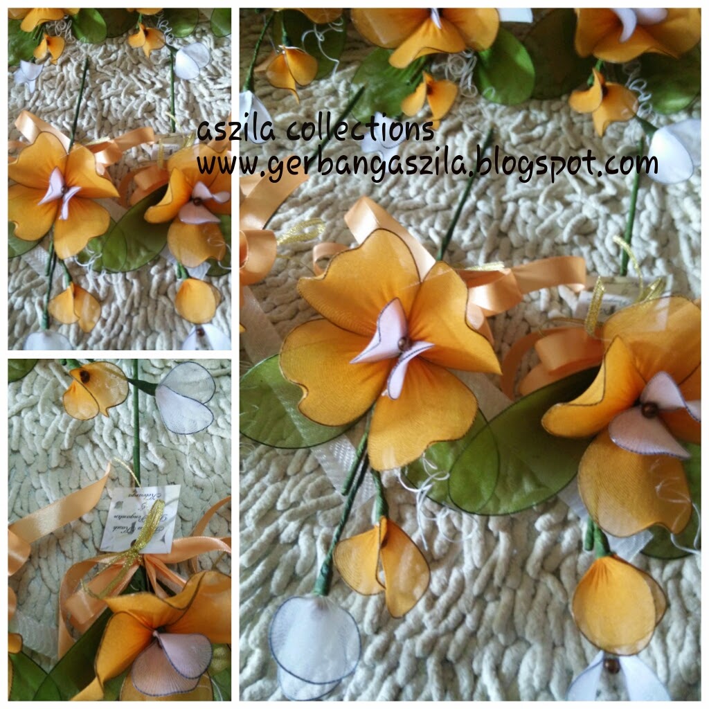 Gerbang Perkahwinan Aszila: Bunga Telur Stokin Orkid Oren