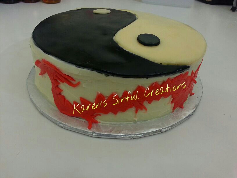 Karen's Sinful Creations: Ying Yang/Dragon Chinese themed cake