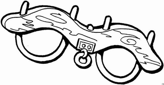 Yoke Of An Airplane Steering Wheel Sketch Coloring Page