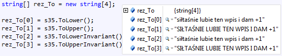 Metody Instancji Klasy String C I Net 4 0 Operacje Na Napisach 03
