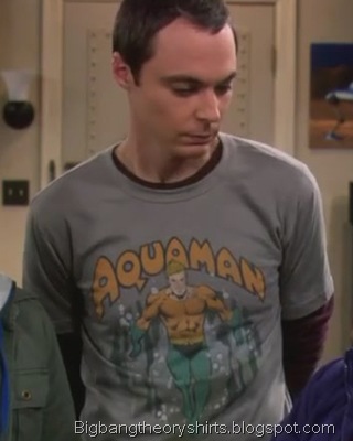 Sheldon's Gray Aquaman T-Shirt From Big Bang Theory - The Big Bang ...