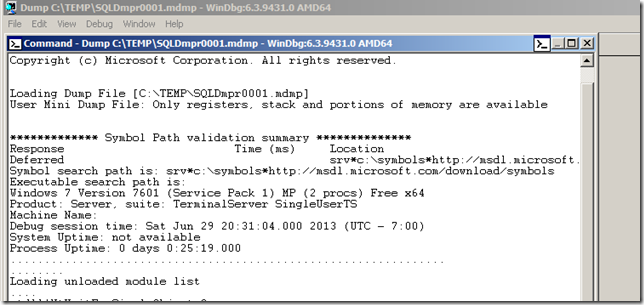 Sqldumper and winDbg | SQL Panda