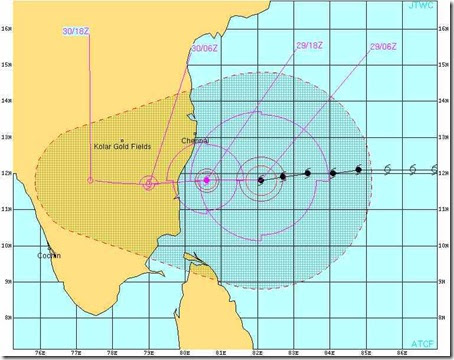 Tropical Cyclone 06B ‘THANE’ likely to miss Chennai