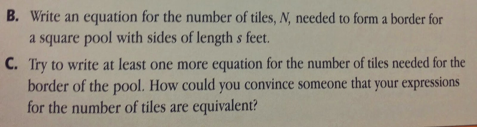 8th Grade - Carbajals Math class: 2.1 Tiling Pools