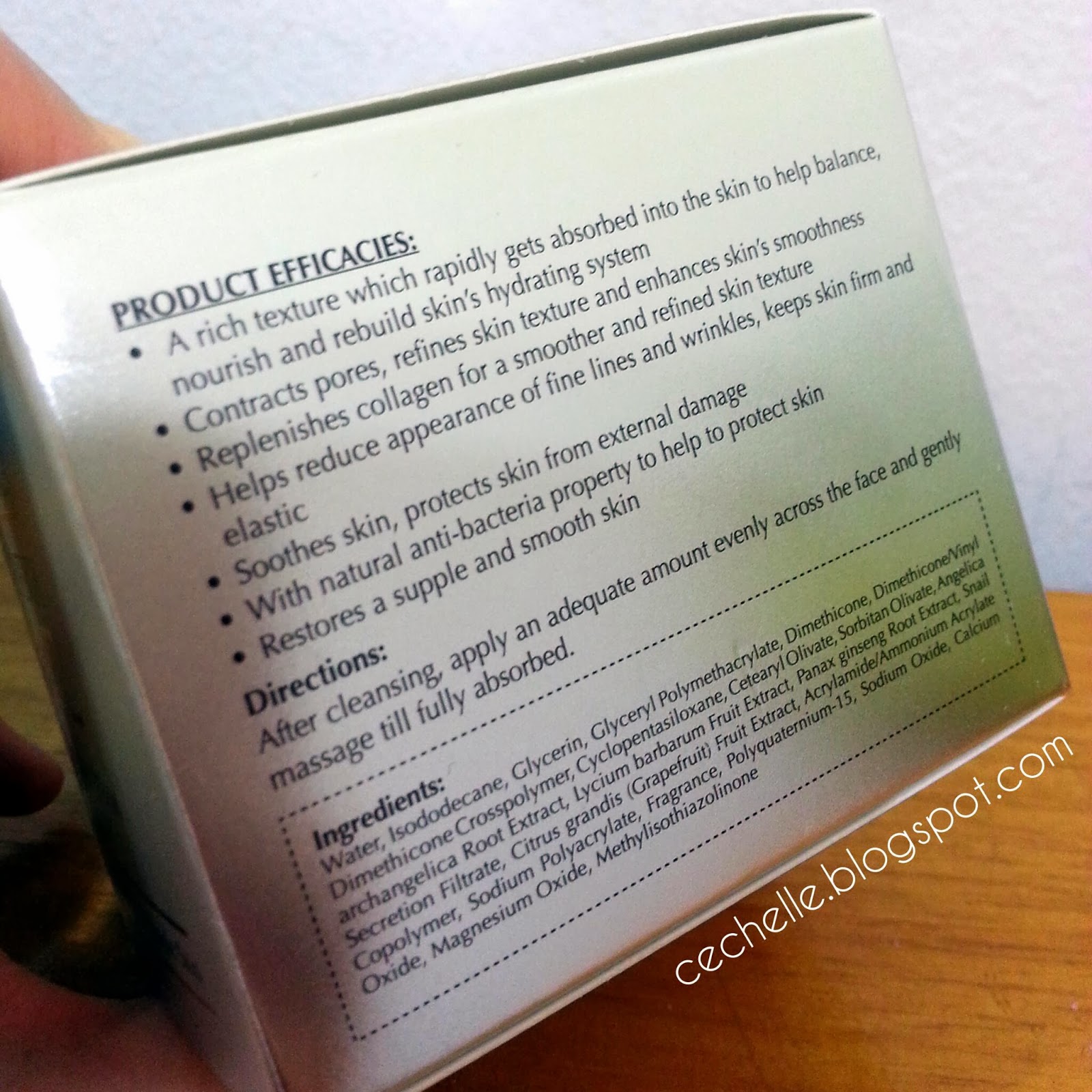 cechelle: BIO-ESSENCE Bio-energy Snail Repair & Smooth Cream