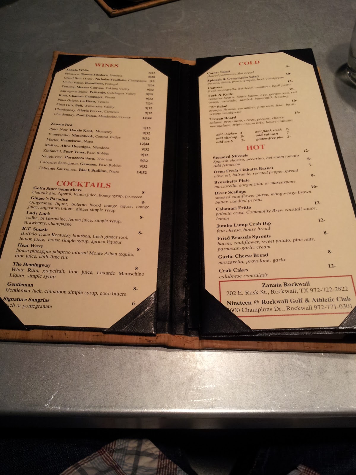 Food Album: Dinner @Zanata in Downtown Plano, TX