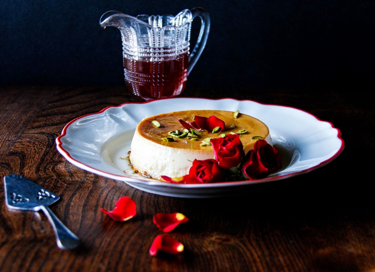 Fiery Food: Valentine recipe Flan with rose syrup