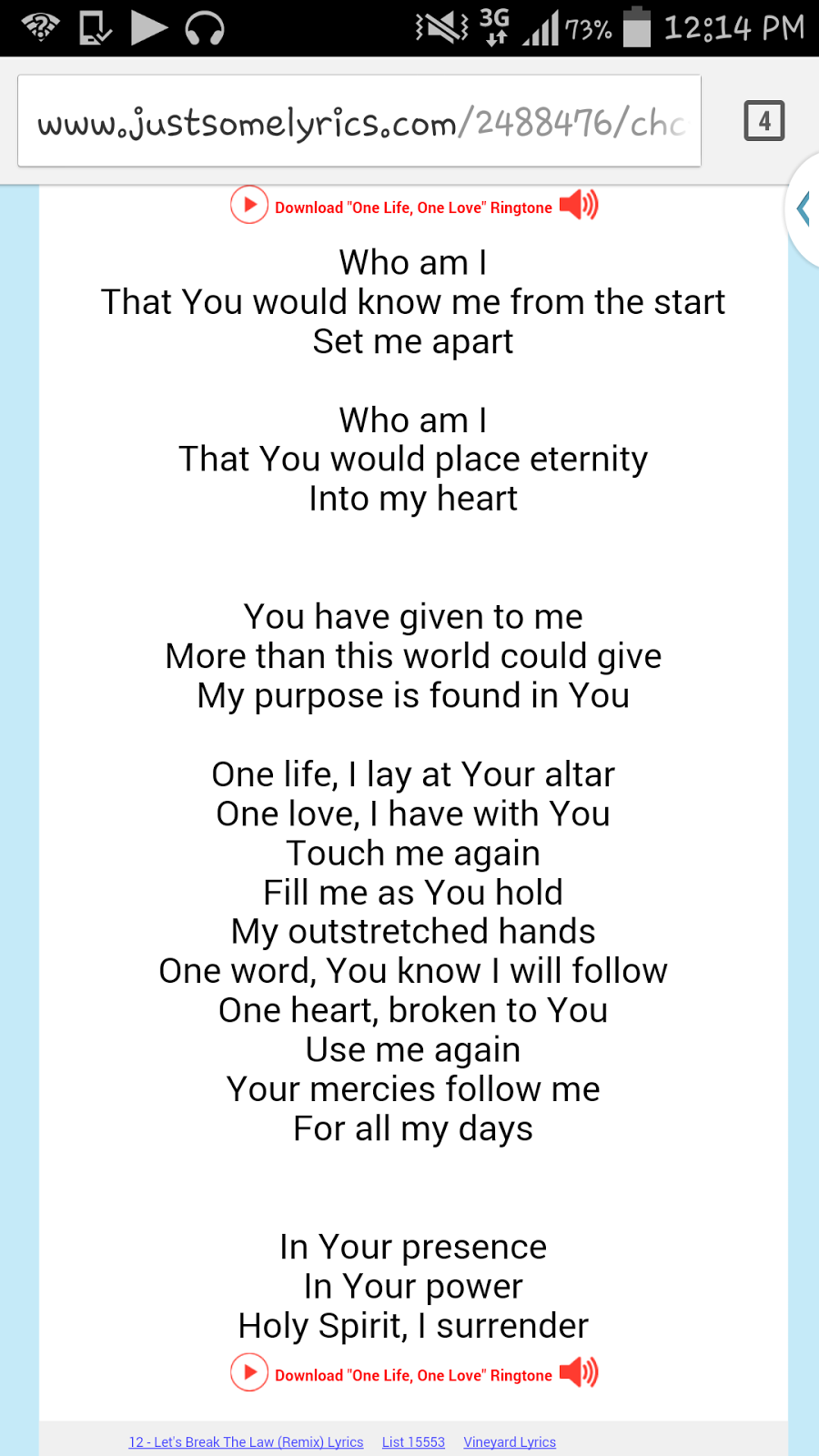 A Beautiful Melody: One life One love