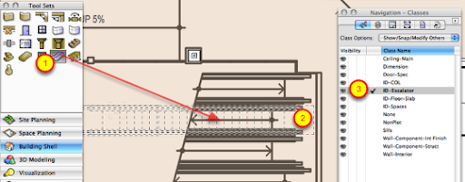 Architectural Drafting in VectorWorks: Creating escalators, elevators ...