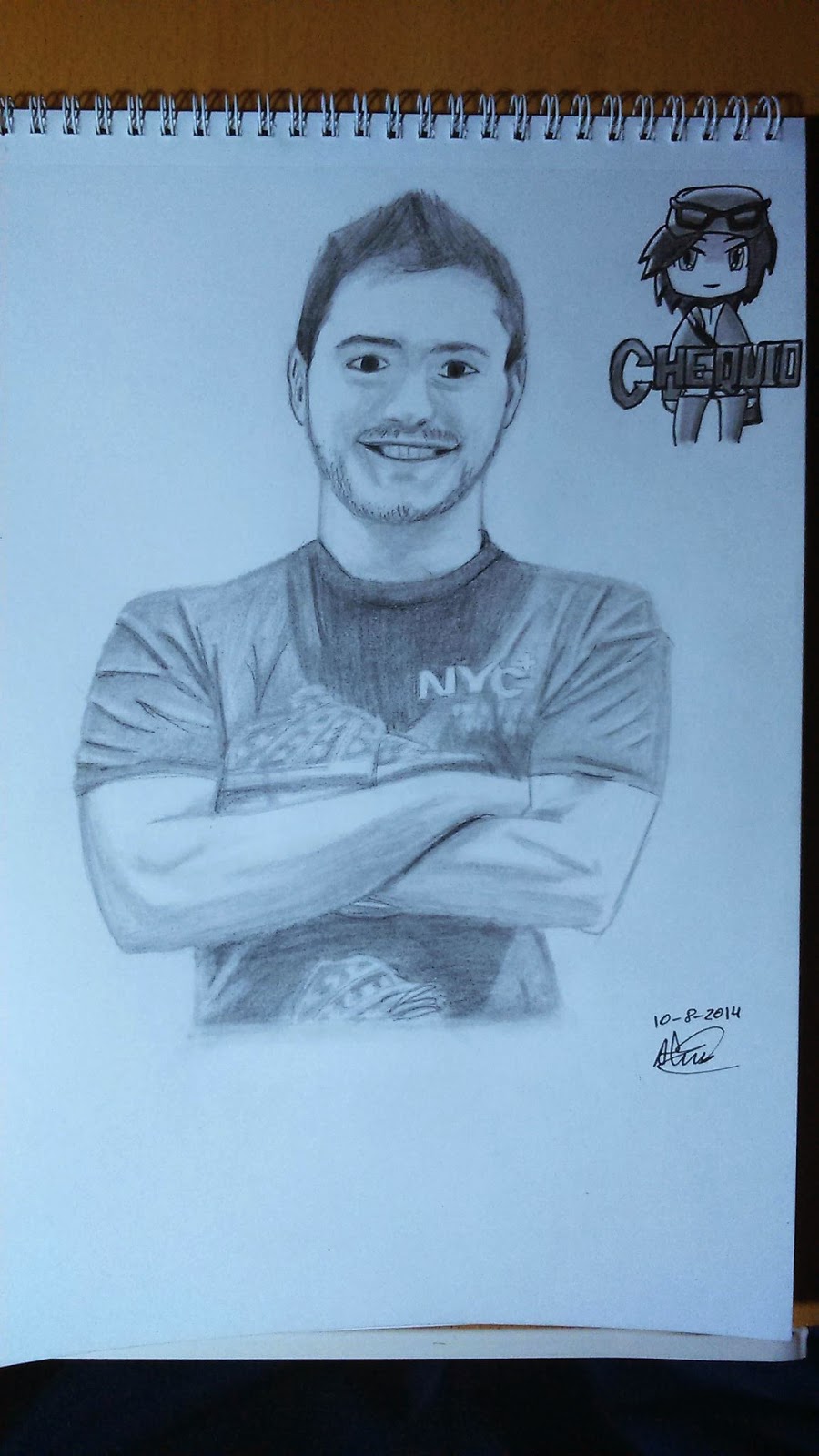 Dibujos gamers y otakus : Dibujo de ChequioProGamer