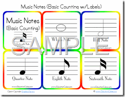 Education Cubes: Music Notes (Basic Counting)