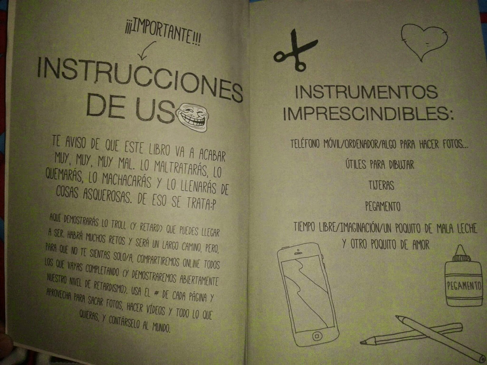 que acer cuando te aburres: ....retos el libro troll
