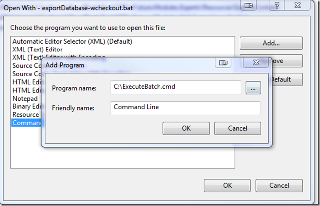 the urban canuk, eh: Execute Batch from Visual Studio