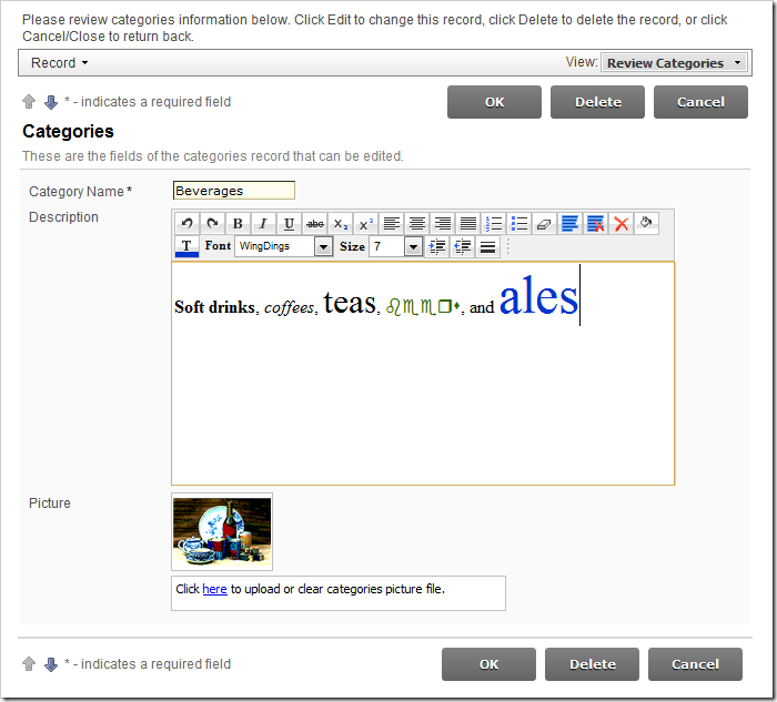 Configuring A Rich Text Box
