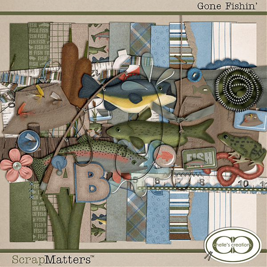 Chelle's Creations: New! Gone Fishin’, Wordart, Freebie and CU Strings