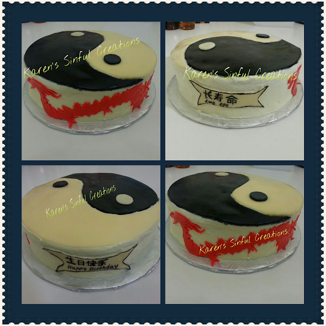 Karen's Sinful Creations: Ying Yang/Dragon Chinese themed cake