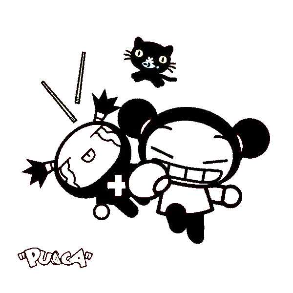 DIBUJOS DE PUCCA PARA COLOREAR