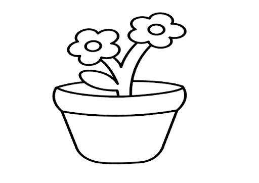 Dibujo maceta para colorear - Imagui