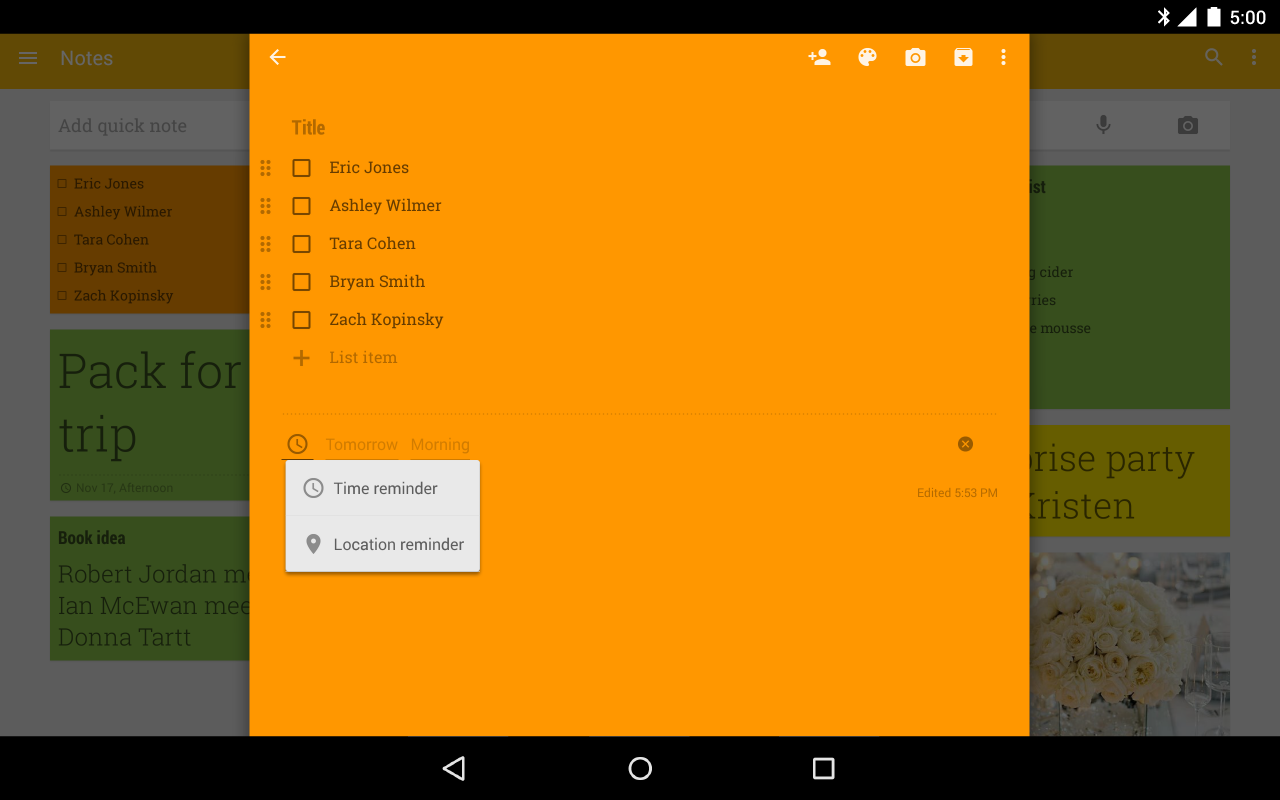 Google Keep - notas e listas - screenshot