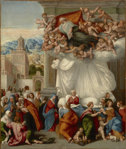The Birth of the Virgin Mary - Giovanni Francesco Caroto — Google Arts ...