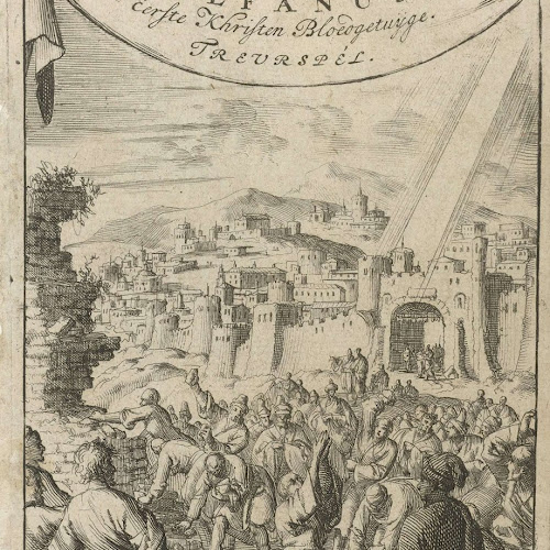 Steniging van Stefanus buiten de poorten van Jeruzalem, Jan Luyken ...