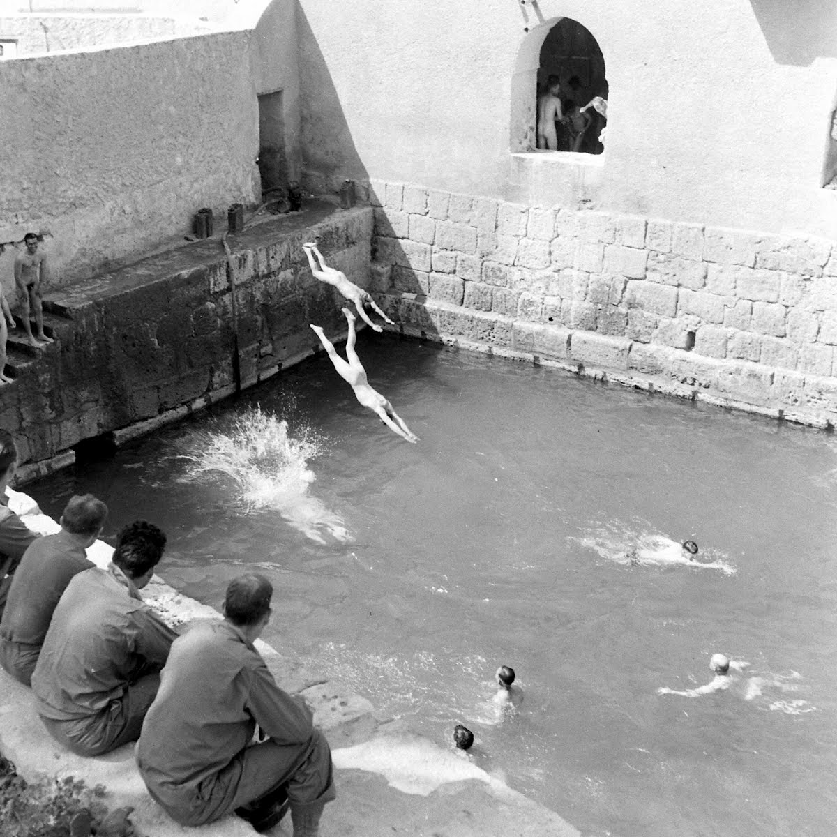 Soldiers Swim In Roman Baths At Gafsa - Eliot Elisofon — Google Arts ...