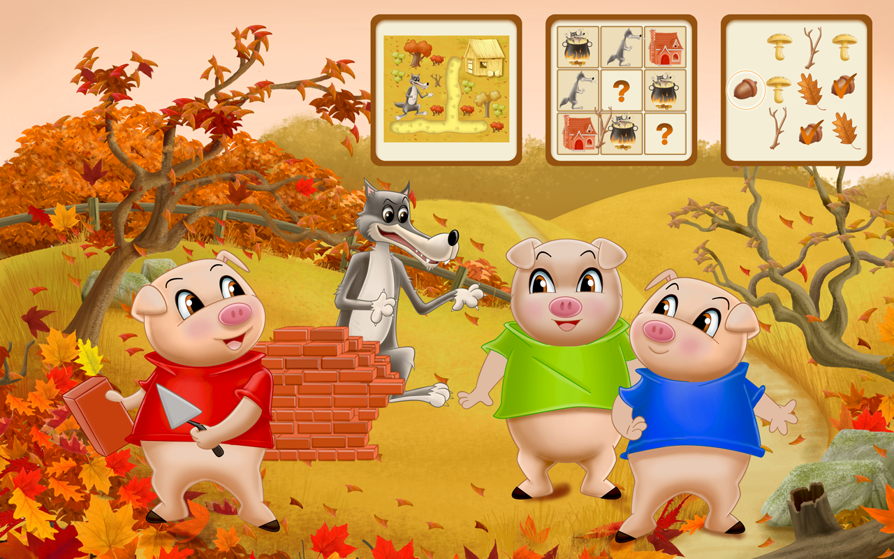Three Little Pigs - Fairy Tale with Games Free - Android Apps on Google ...