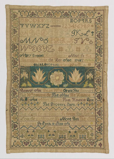 Sampler - Mary Greene, American — Google Arts & Culture