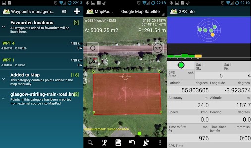 Map Pad GPS Surveys & Measure – Measure distance and area using map or ...