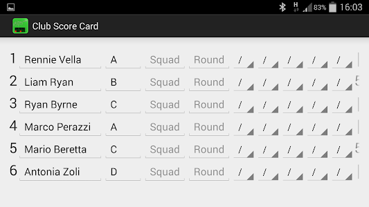 Clay Shooting Club Score Card – Clay Shooting Club Score Card – Android ...