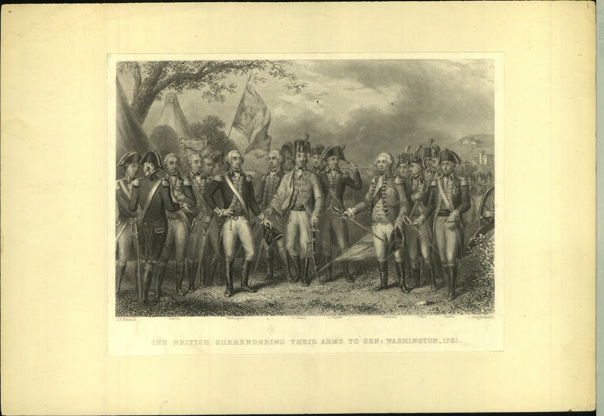 War 1765-1782 American Independance Peace Surrender Of Yorktown ...