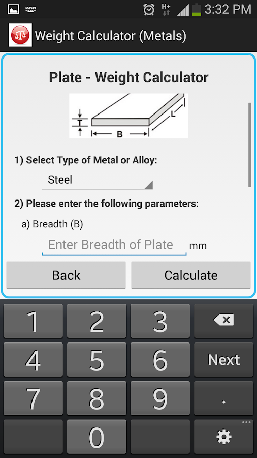 Калькулятор метал