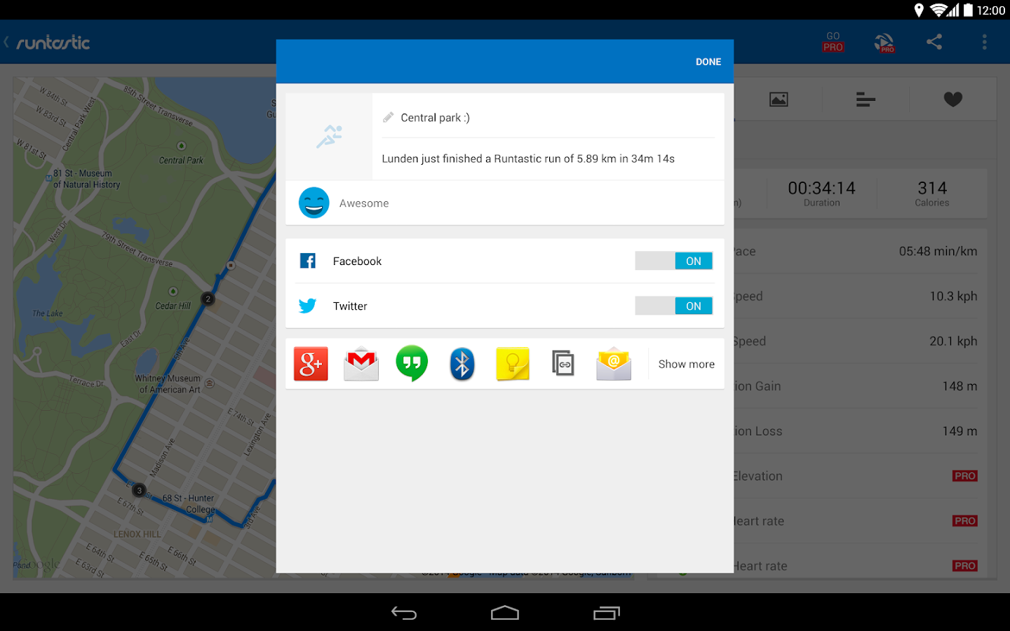 Runtastic - screenshot