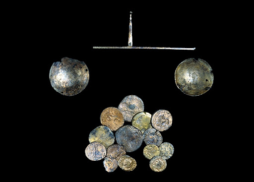Roman coins reused as weights in an Anglo-Saxon balance — Google Arts ...