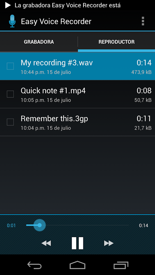 Grabadora Easy Voice Recorder - Aplicaciones de Android en Google Play
