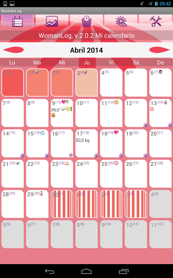 Calendario WomanLog - Aplicaciones de Android en Google Play